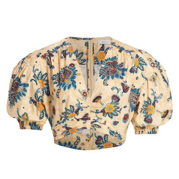 A.L.C. | Tops | Nwt Alc Rylan Puff Sleeve Cropped Top | Poshmark